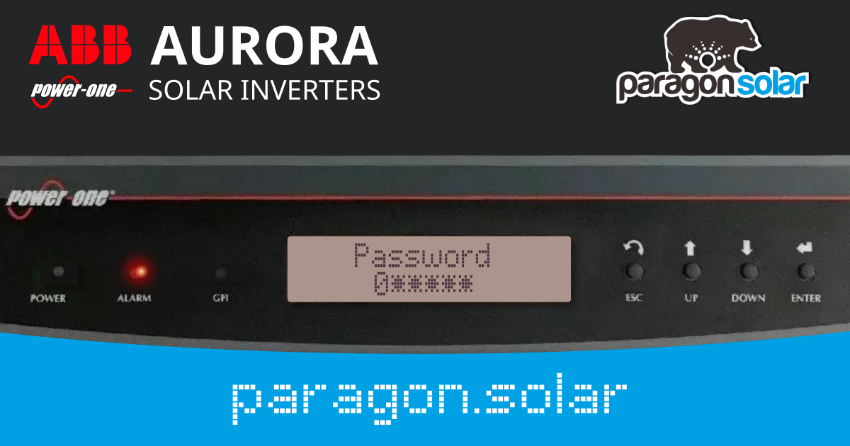 Power-one/ABB Aurora password Error Code – Inverter Troubleshooting ...